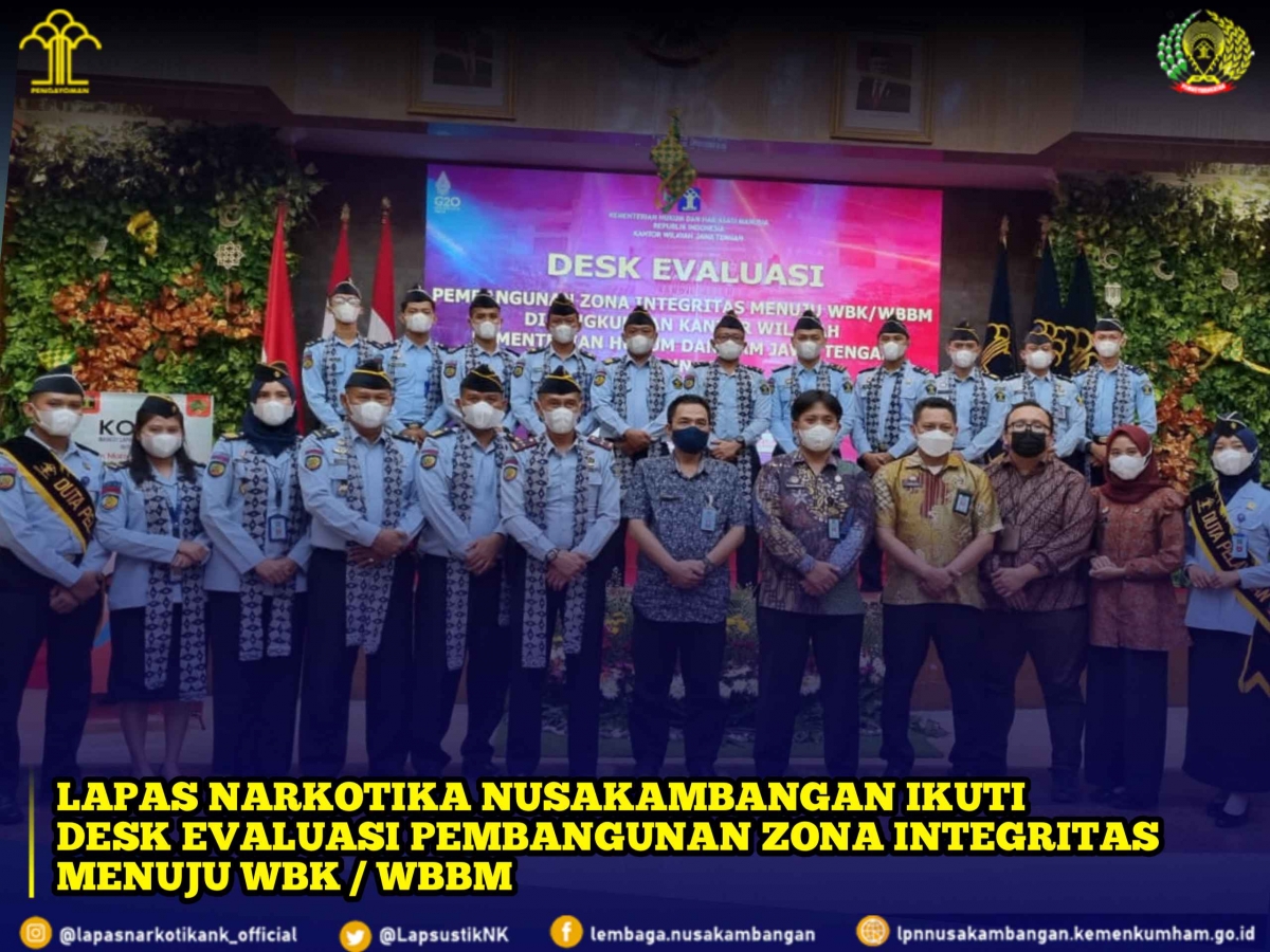 Lapas Narkotika Ikuti Desk Evaluasi Pembangunan Zona Integritas Halaman ... Lapas Narkotika Ikuti Desk Evaluasi Pembangunan Zona Integritas Halaman ...