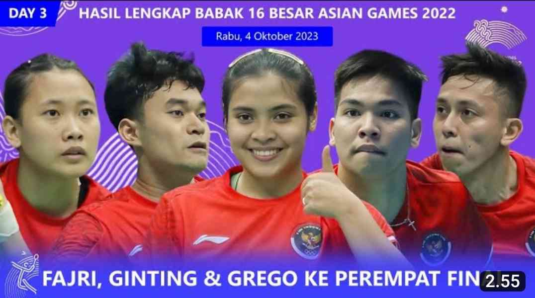 Fantastis Hasil Lengkap 8 Wakil Indonesia Di Babak 16 Besar Asian