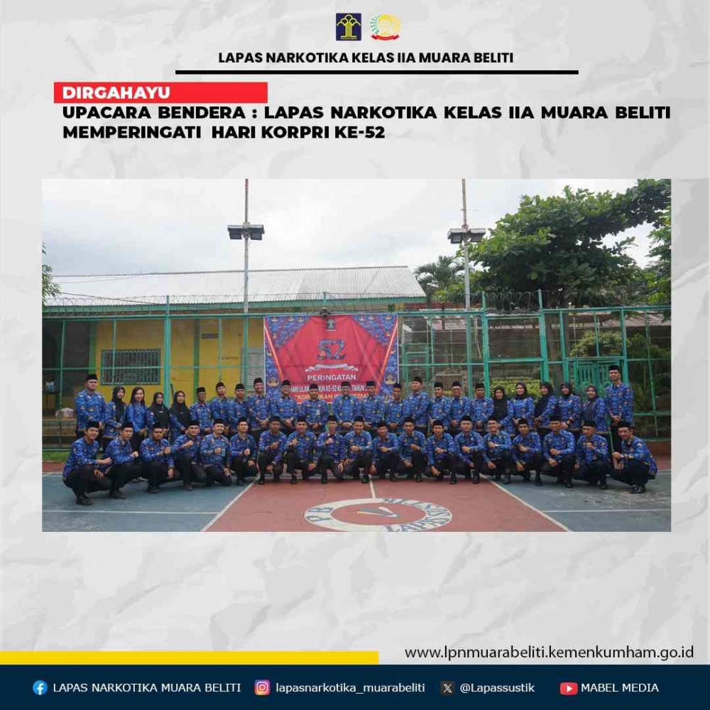 Upacara Bendera Lapas Narkotika Kelas Iia Muara Beliti Memperingati