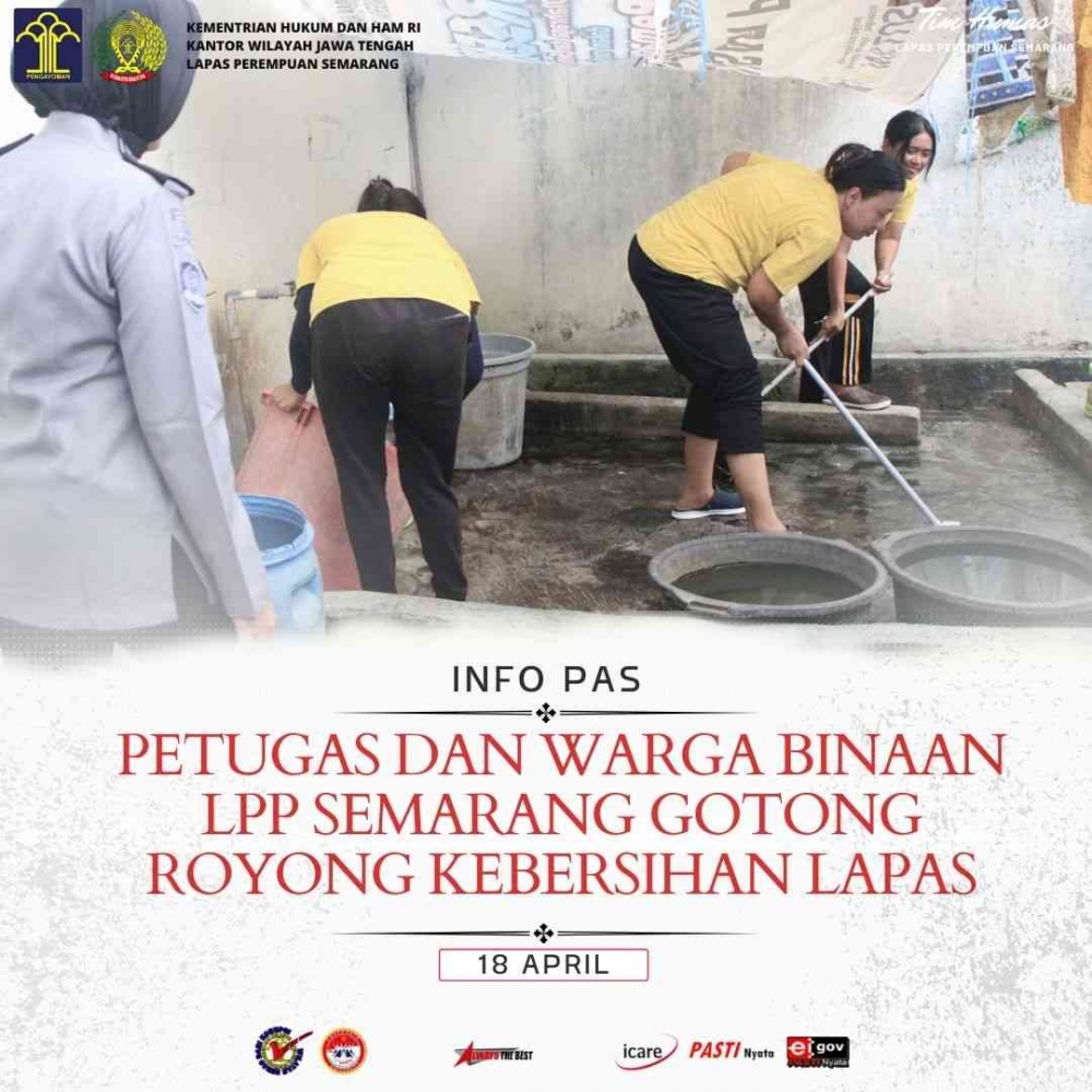 Petugas Dan Warga Binaan LPP Semarang Gotong Royong Kebersihan Lapas ... Petugas Dan Warga Binaan LPP Semarang Gotong Royong Kebersihan Lapas ...