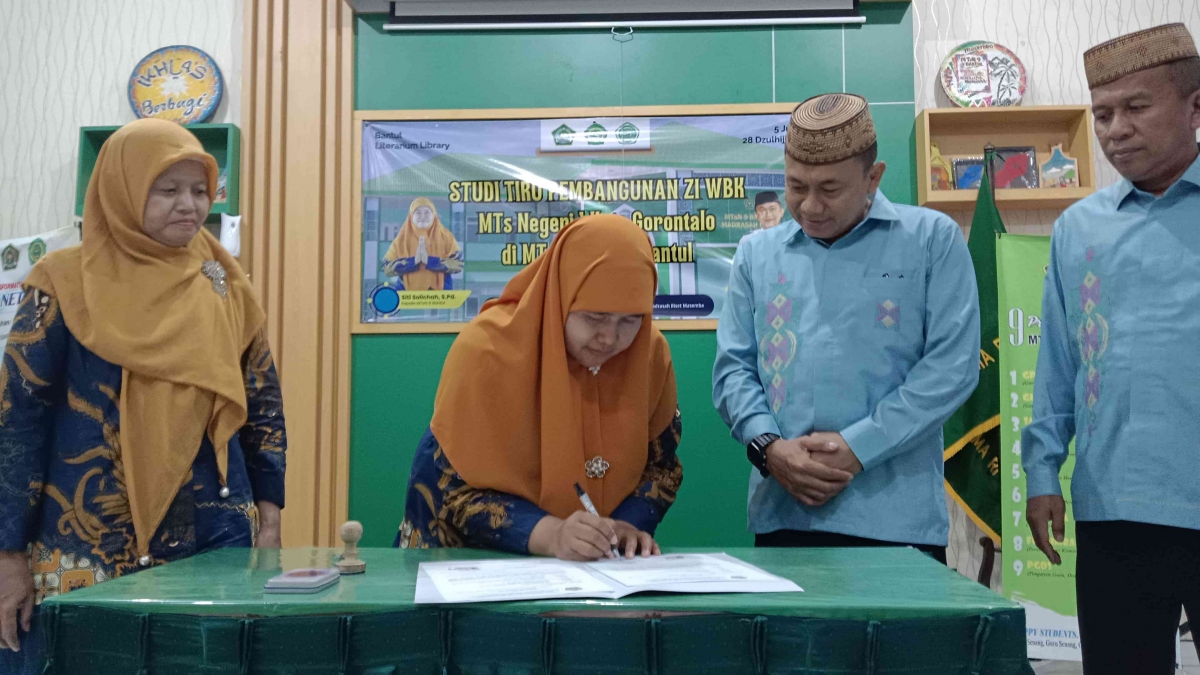 Mtsn 9 Bantul Dan Mtsn 1 Kota Gorontalo Teken Kerja Sama Pembangunan Zi