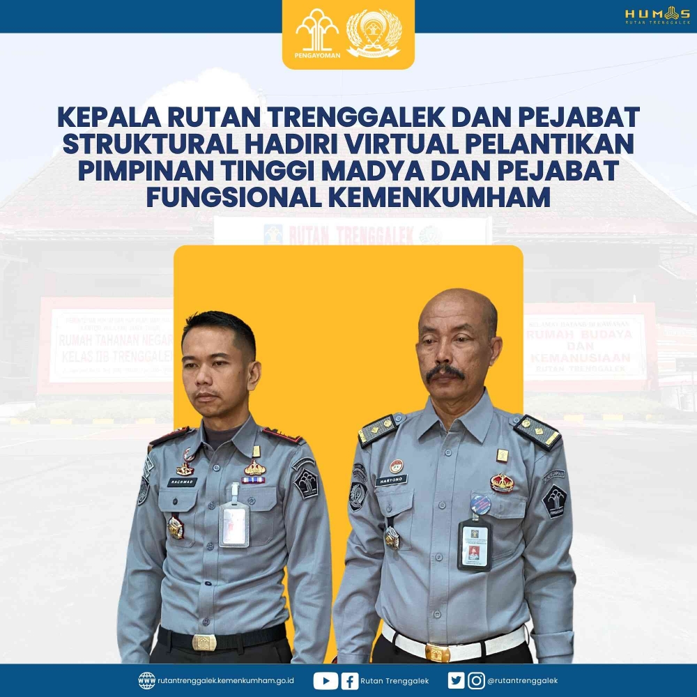 Kepala Rutan Trenggalek dan Pejabat Struktural Hadiri Virtual ... Kepala Rutan Trenggalek dan Pejabat Struktural Hadiri Virtual ...