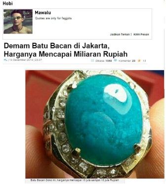 Memes Demam Akik Apakah Batu Akik Bacan Akan Bernasib Seperti Tanaman